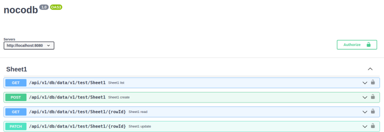NocoDB REST API - Minami R&D
